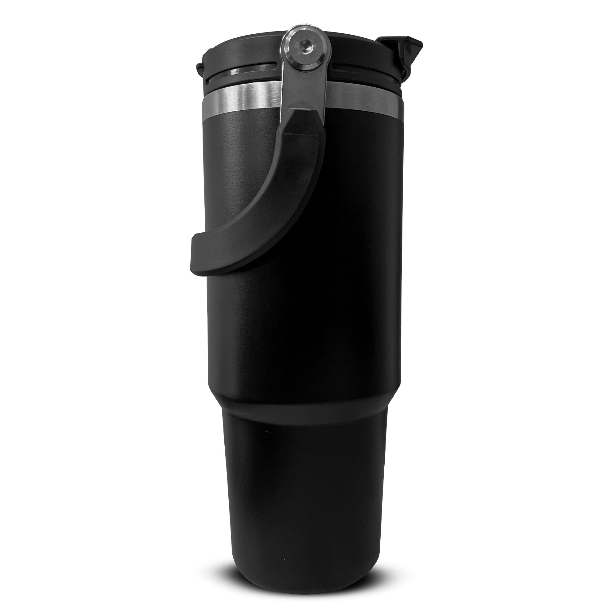 Sanda Black Travel Mug with Handle 30oz 900ml Double Wall Stainless ...