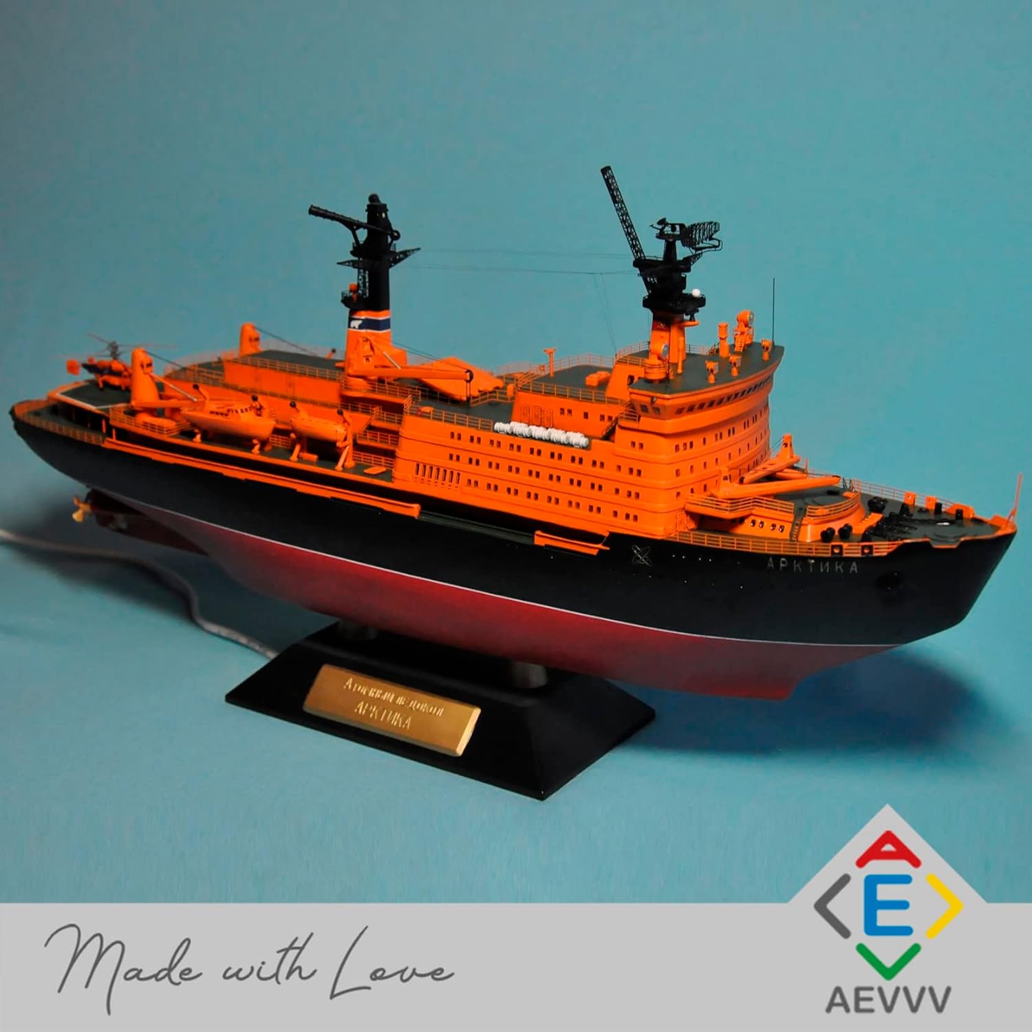 1:400 Scale Russian Soviet Nuclear Icebreaker Arktika - Collectible Toy ...