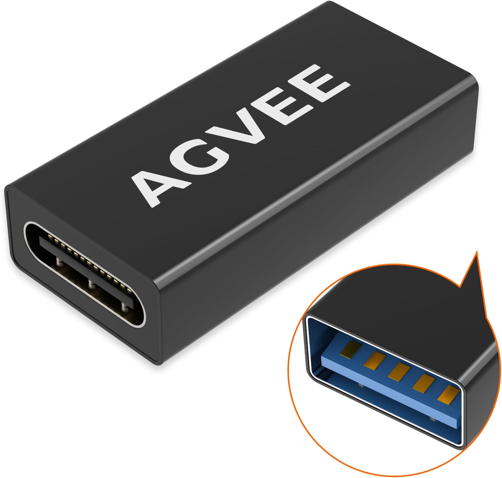 Amazon.com: AGVEE 4 Pack USB-C Female to Female Bidirectional Adapter ...