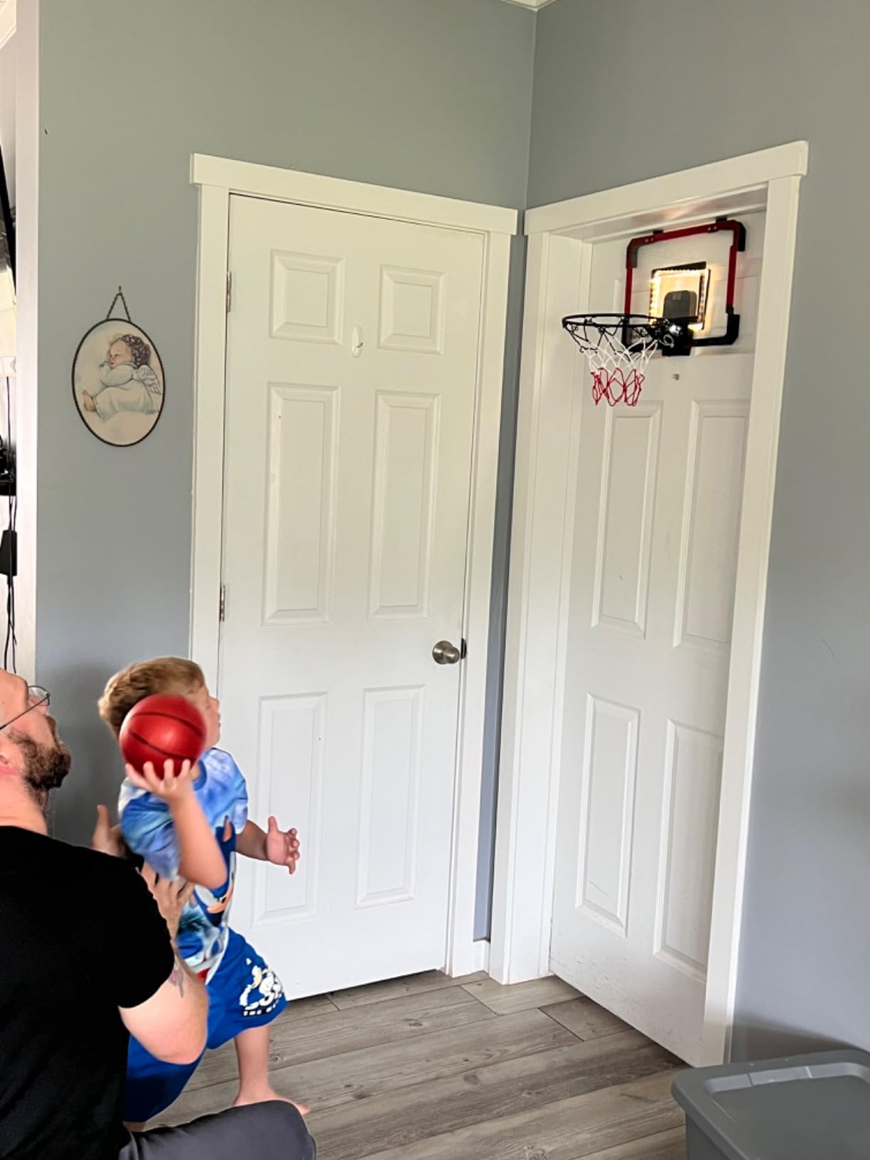 $7/mo - Finance LED Light Indoor Basketball Hoop for Door Mini ...