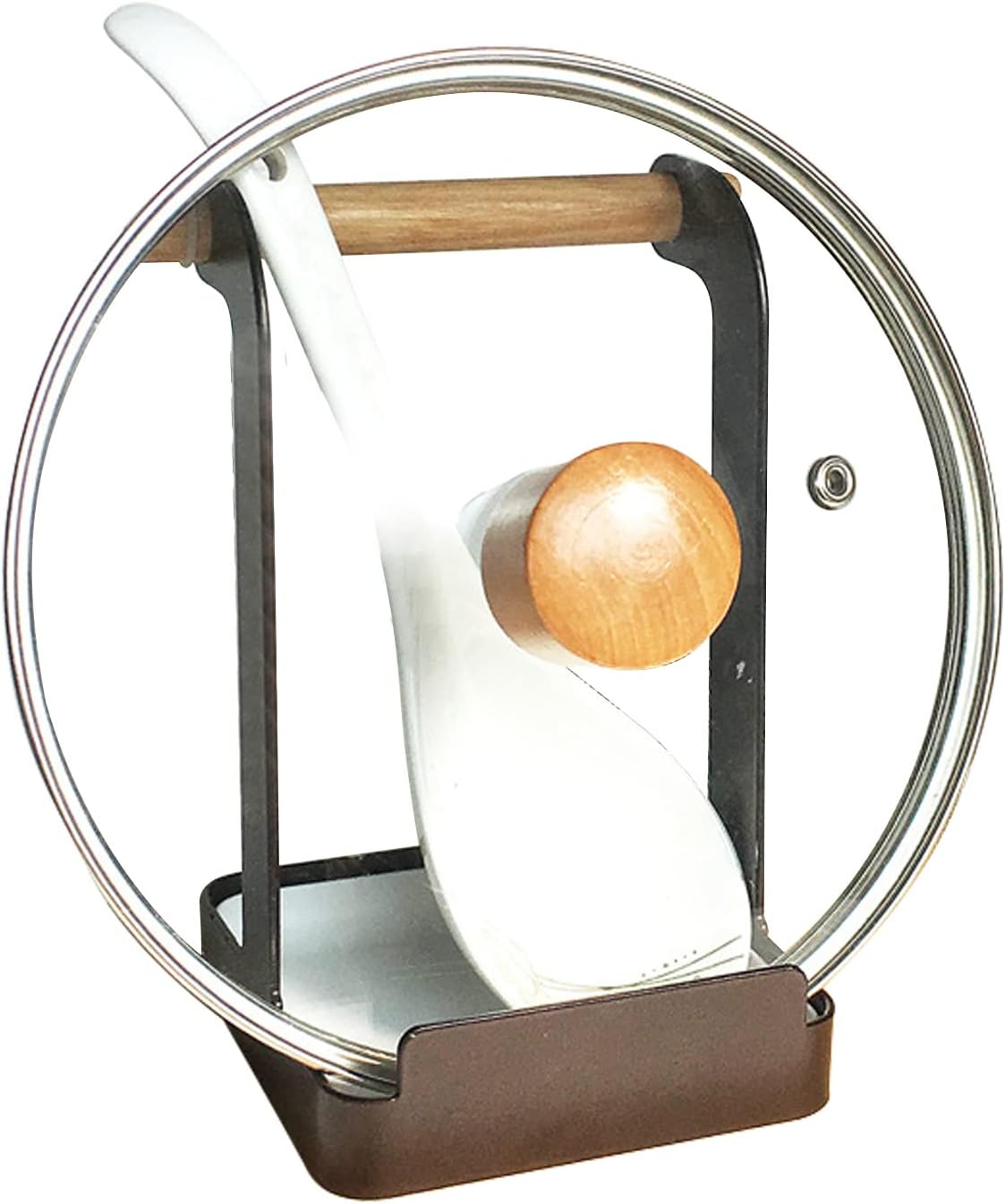 Amazon.com: VANRA Metal Pot Lid Holder Tower Ladle Holder Stand Kitchen ...