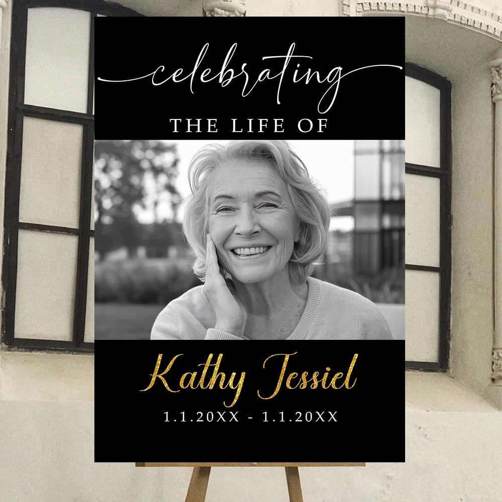 Amazon.com : Personalized Funeral Welcome Signs, Celebration Of Life ...