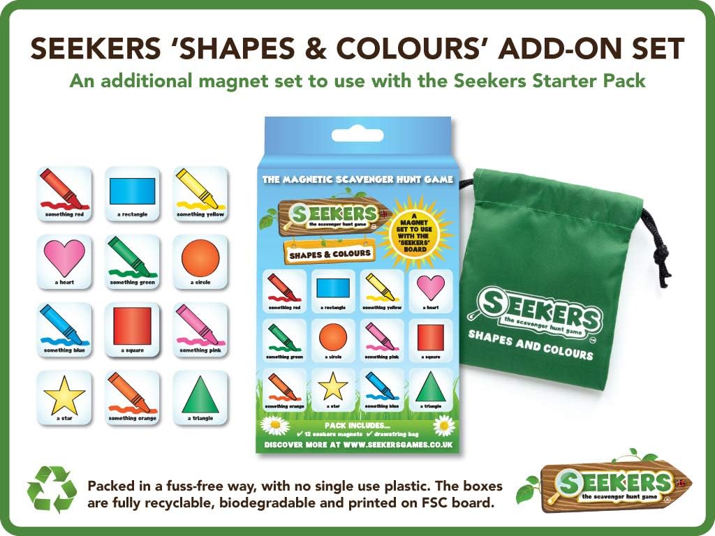 SEEKERS Scavenger Hunt Game [Shapes and Colours] Add-On Pack. Fun For ...