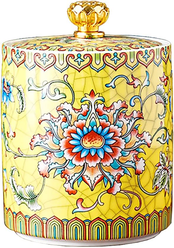 Amazon.com: Bicuzat Enamel Ceramic Tea Caddy Tea Canister Tea Storage ...