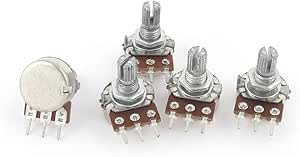 5 Pcs Variable Resistors B5K 5K Ohm 3 Terminal Linear Taper ...