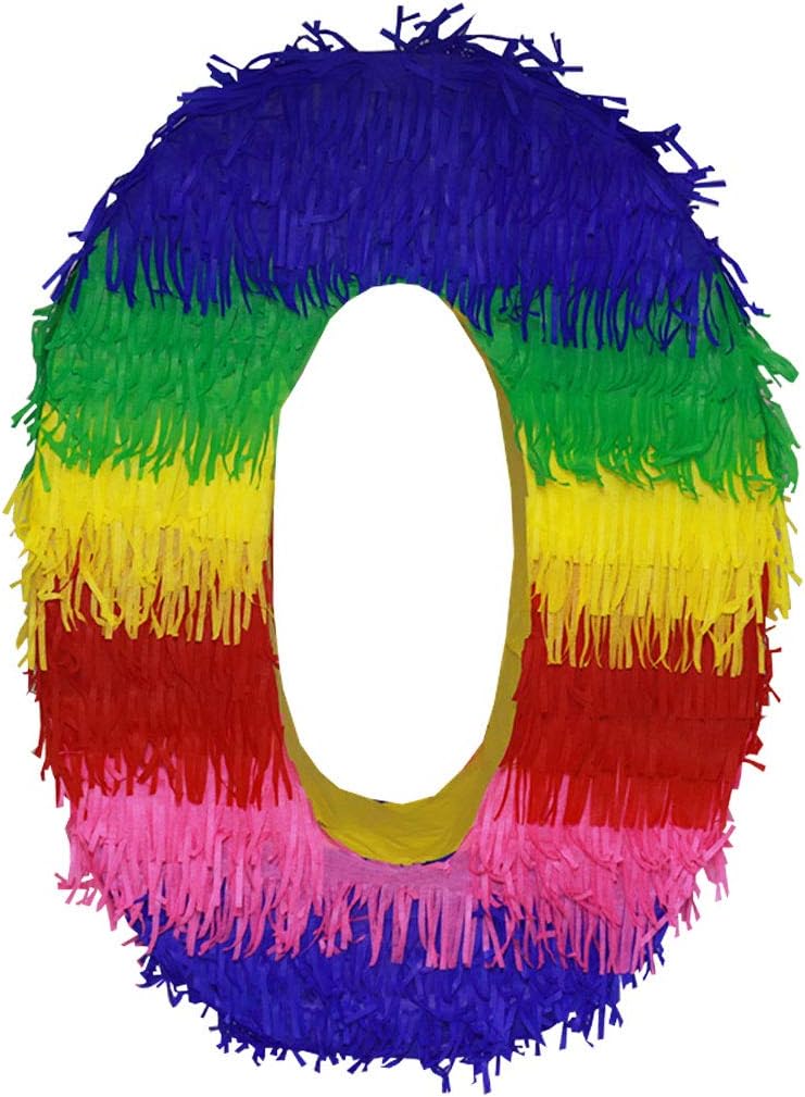 Amazon.com: LYTIO 3D Number Pinata Vibrant Multi Colored Paper Handmade ...