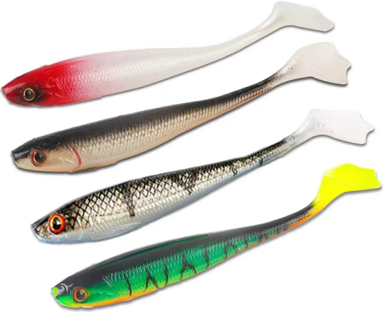 Amazon.com : TXRRURE 4/5/20 PCS Fishing Soft Plastic Lures, Tail Swim ...