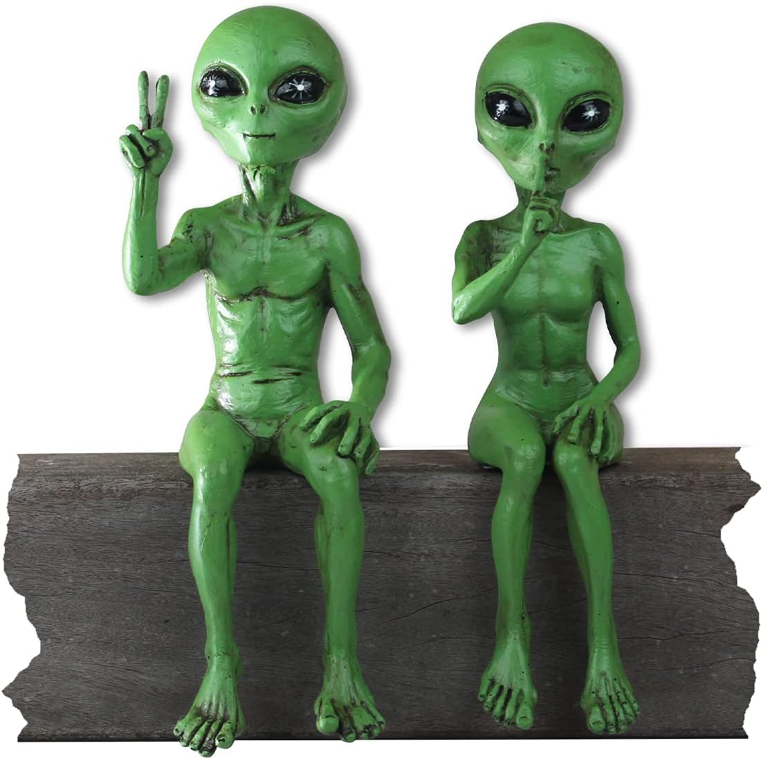 Amazon.com: John Bernard & Company Alien Invasion Shelf Sitters 'Peace ...