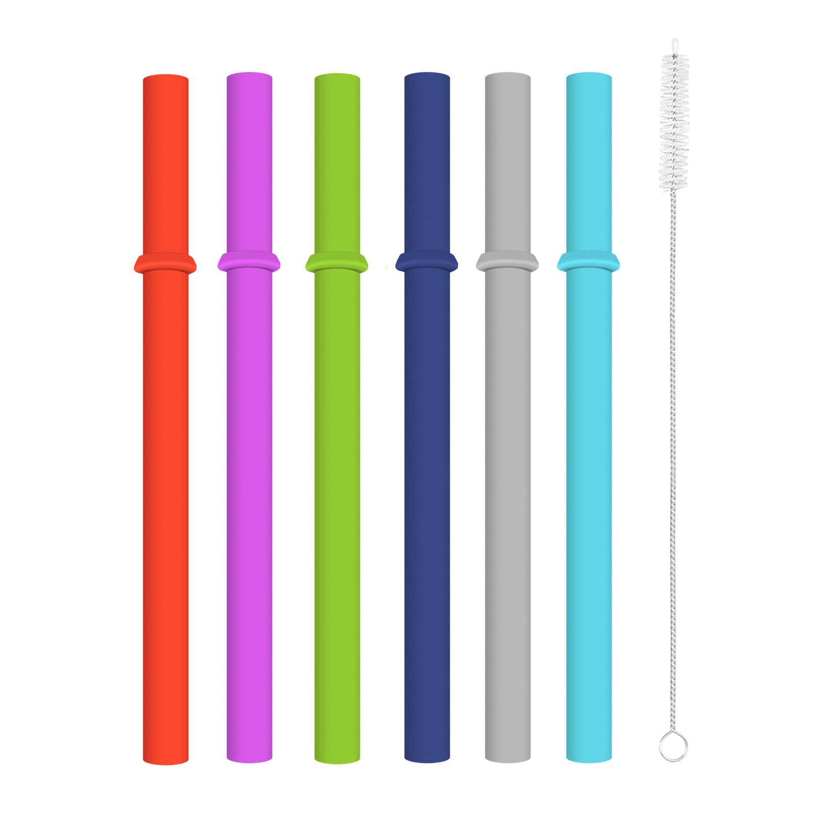 Amazon.com: XccMe Reusable Silicone Straws for Toddlers & Kids,6 pcs ...