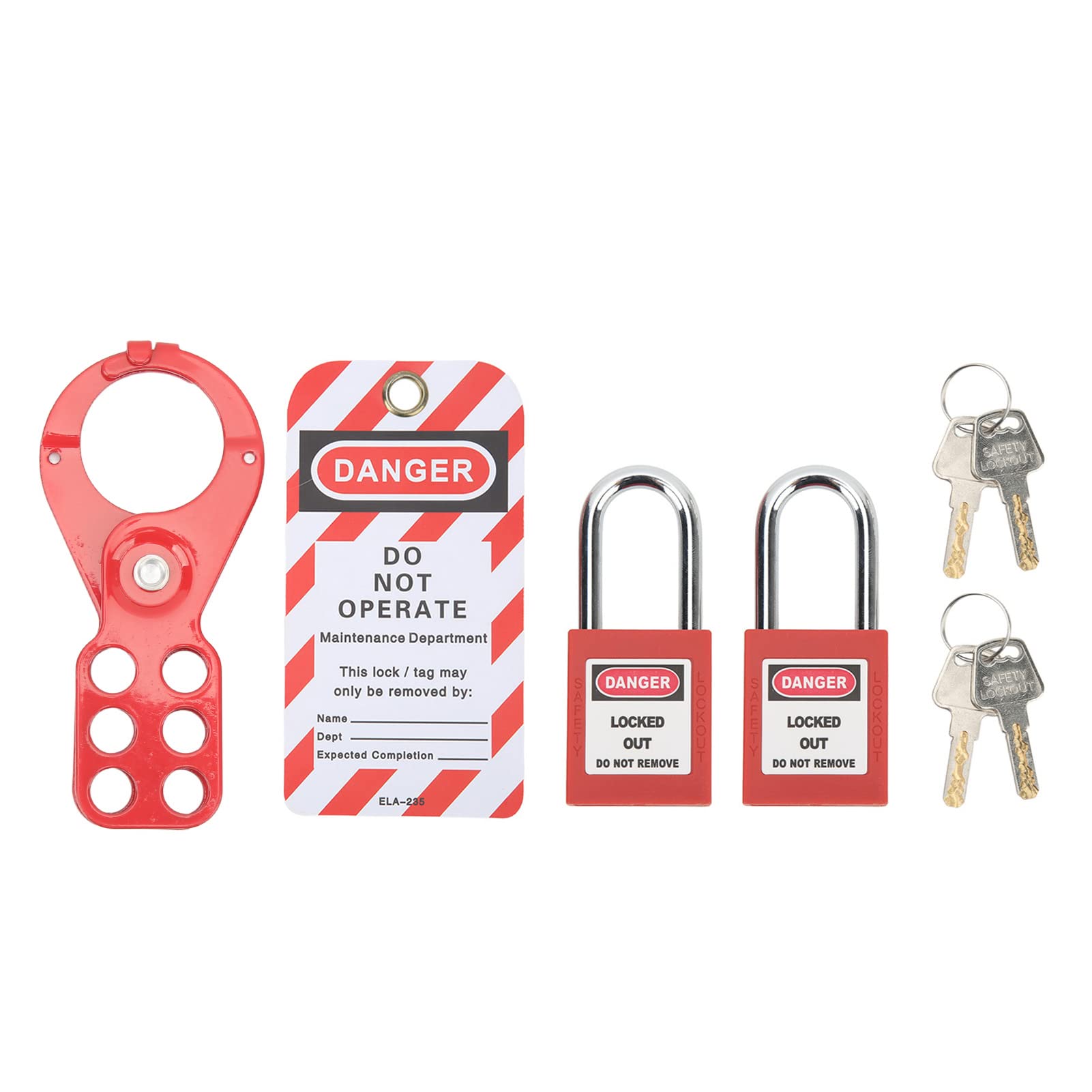 Snapklik.com : Electrical Lockout Tagout Kit, 1 Hasps Plug Lockout 1 ...