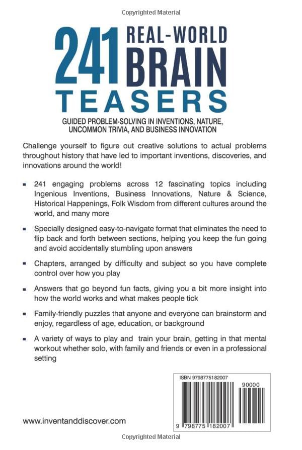 Snapklik.com : 241 Real-World Brain Teasers.: Guided Problem-solving In ...