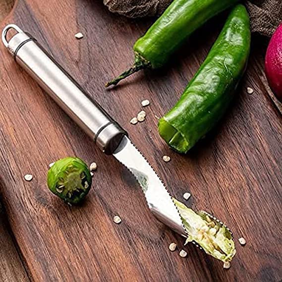 Stainless Steel Jalapeno Pepper Chili Corer Seed Remover Tool Deseeder ...