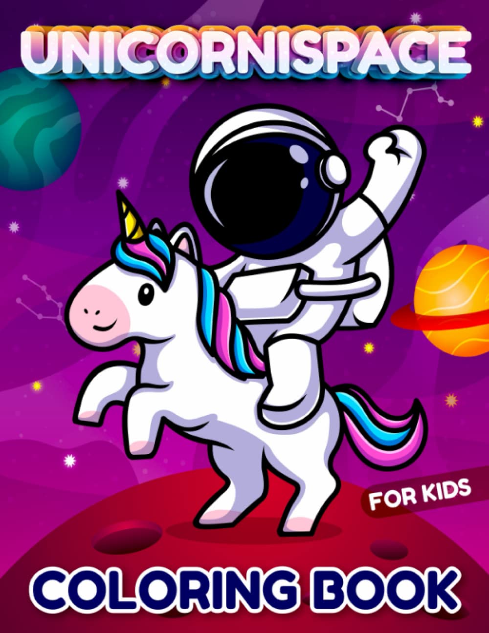 Space Unicorn Coloring Page Space Unicorn Kids Coloring Book: This Fun