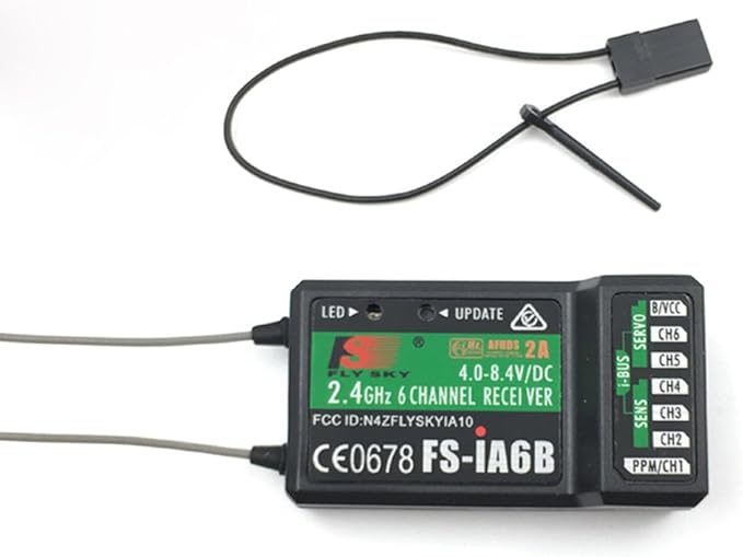 Flysky FS-iA6B 2,4G 6CH iA6B PPM-Empfänger PWM Ausgang mit iBus-Port, kompatibel mit FS-i6 i6S ...