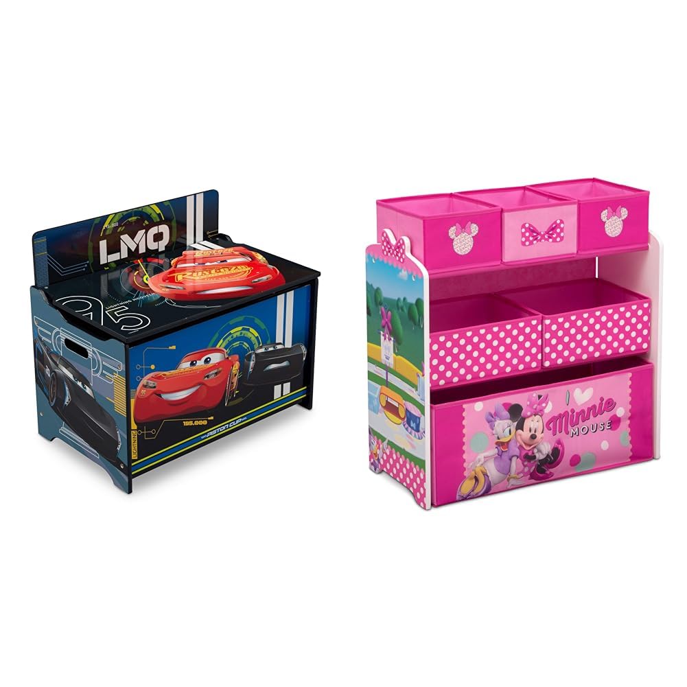 Amazon.com: Delta Children Deluxe Toy Box, Disney/Pixar Cars & Disney ...