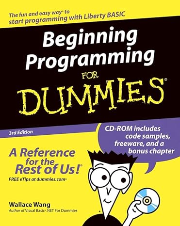 Beginning Programming For Dummies: Wang, Wallace: 9780764549977: Amazon ...