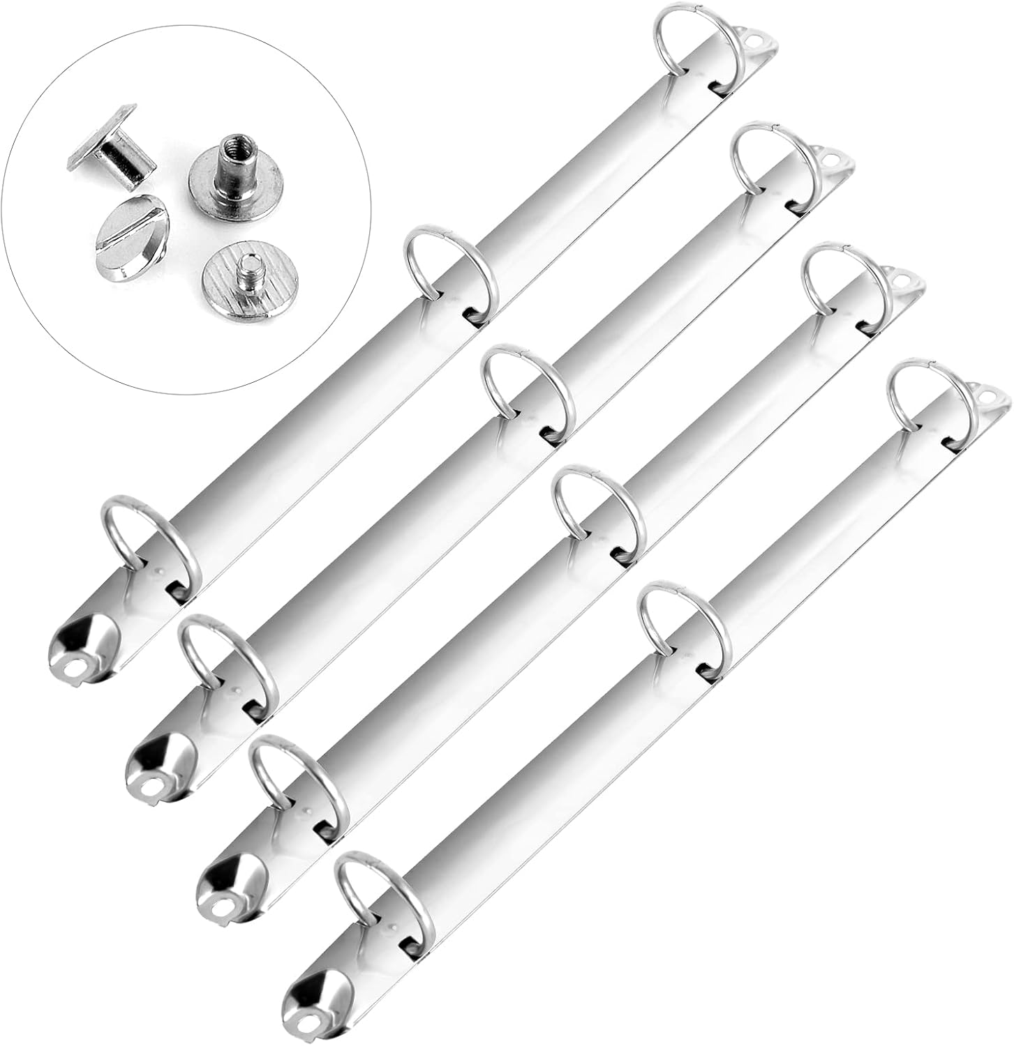 4 Pieces Letter Size Ring Binder Mechanism Replacement Kit Metal 3-Ring ...
