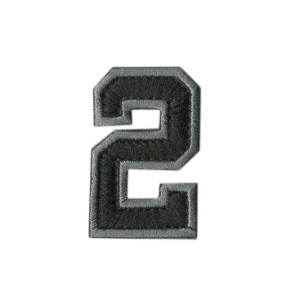 Amazon.com: Tactical Numbers Patches - Silver/Black - Two : Sports ...