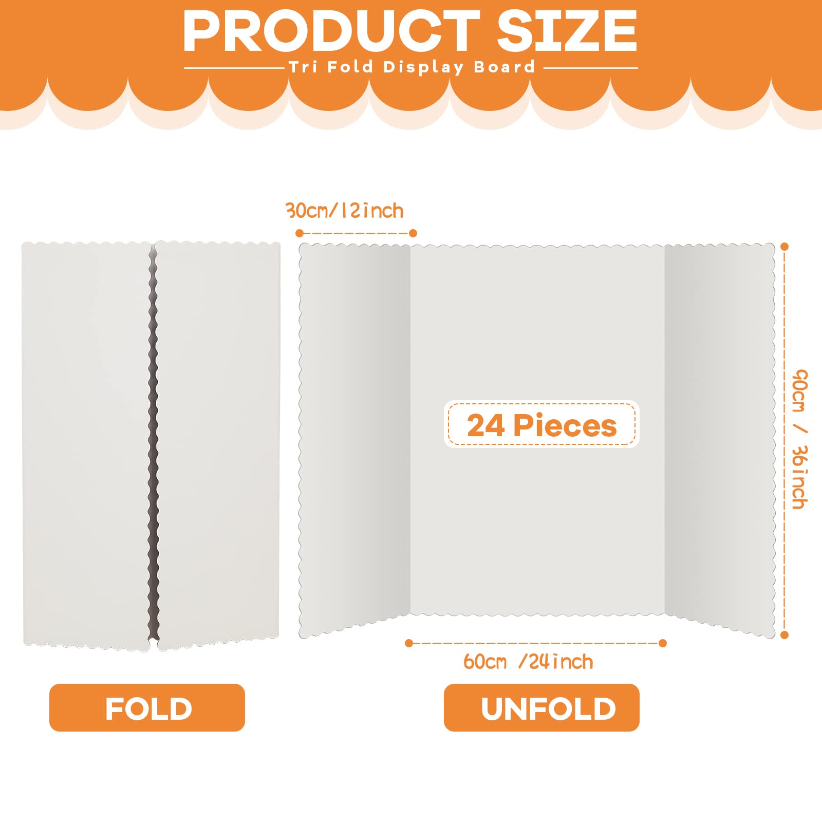 Snapklik.com : Ctosree 24 Pcs 48 36 Inch Tri Fold Poster Board Bulk ...