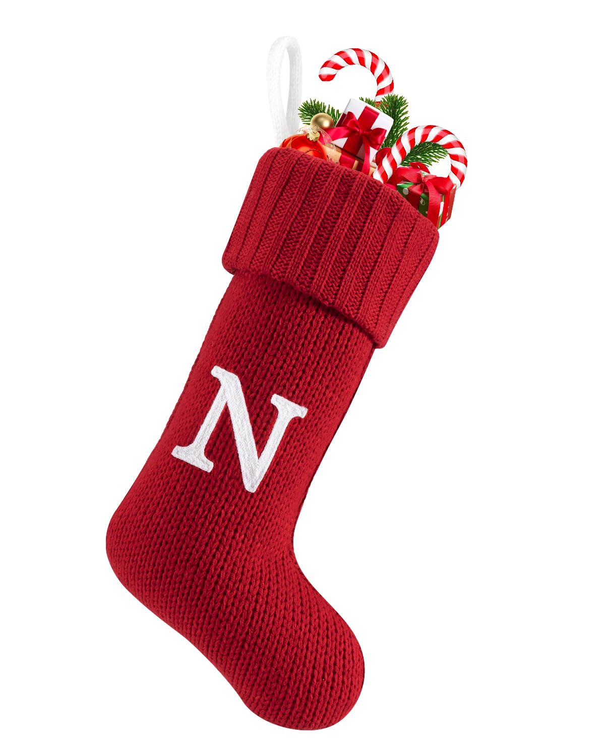 Amazon.com: Christmas Stockings with Initial, 20-Inch Personalized ...