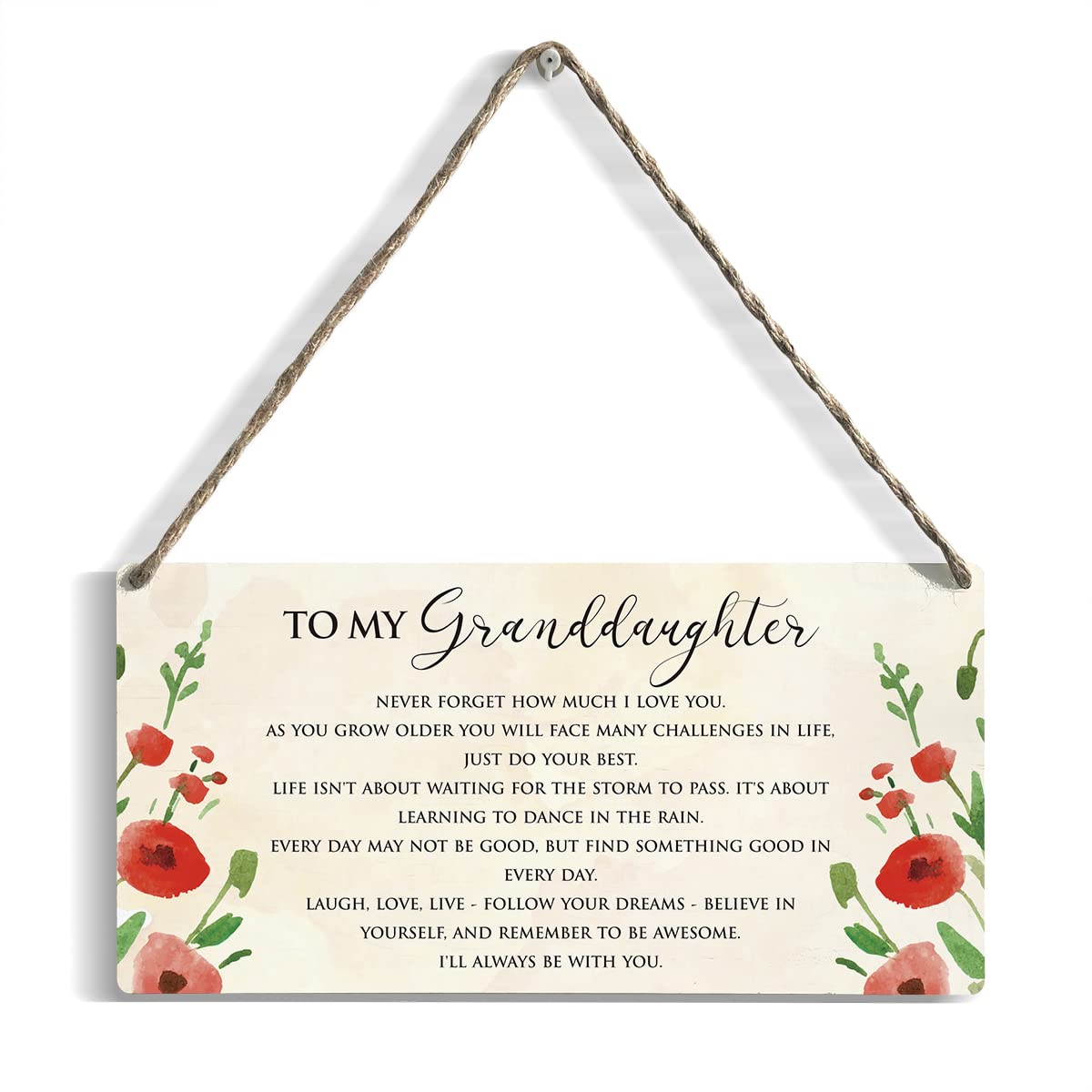 Amazon.com: Granddaughter Gifts from Grandma Wood Sign Wall Hanging ...