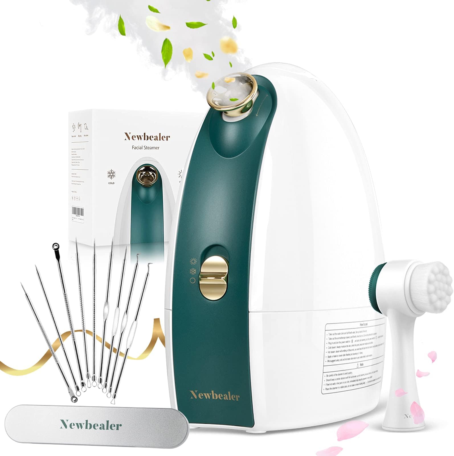 Amazon.com: Newbealer Facial Steamer, 3in1 Aromatherapy Face Humidifier ...