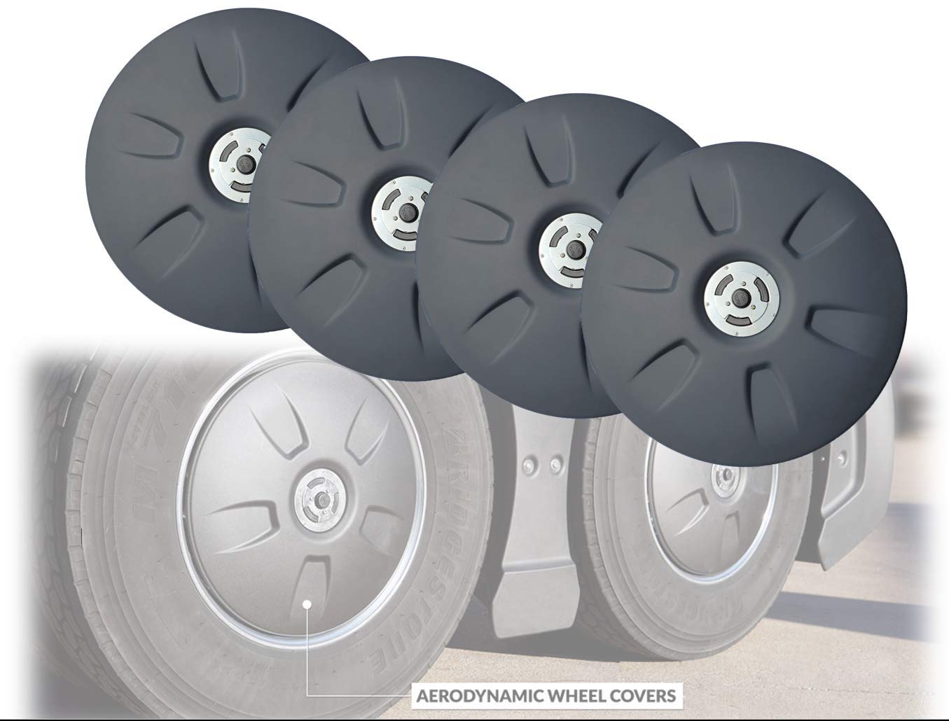 KOZAK Aerodynamic 22.5" Wheel Caps for Freightliner, Volvo, Kenworth ...
