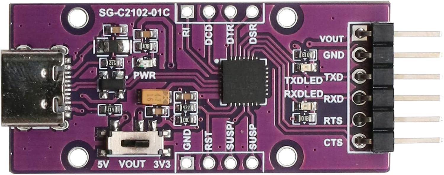Amazon.com: XICOOLEE CP2102 USB to UART (TTL) Serial Port Module for ...