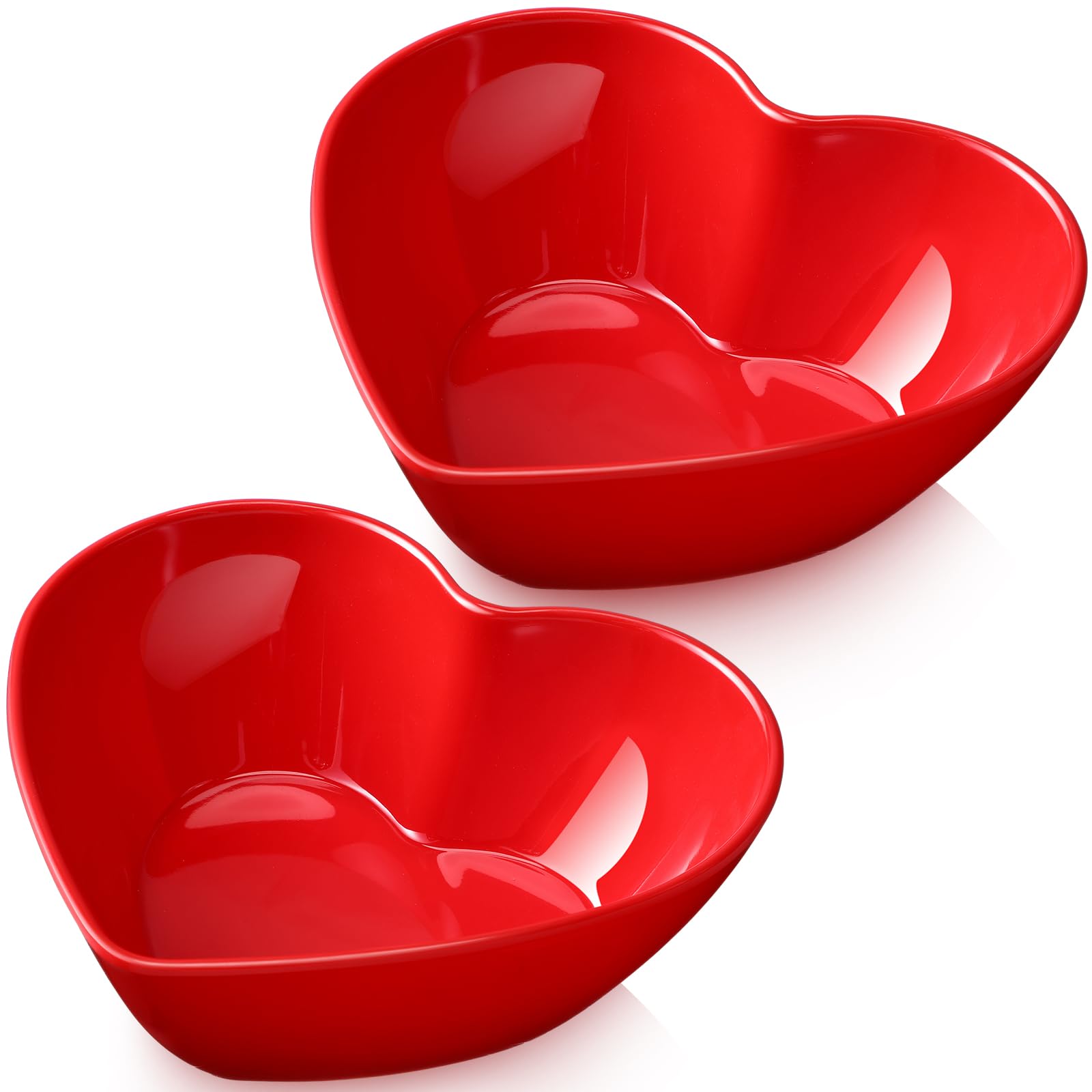 Amazon.com | Layhit 2 Pcs Heart Shaped Bowl Valentine's Day Salad Bowls ...