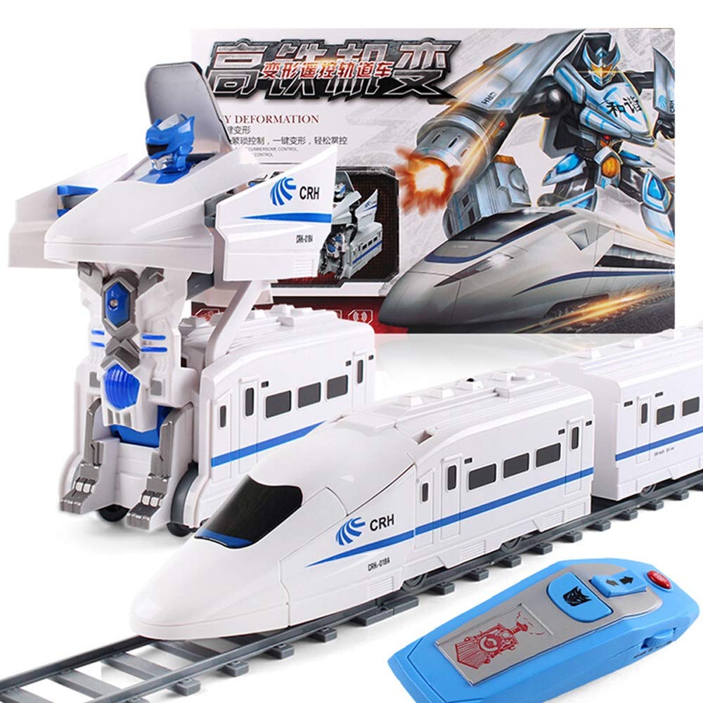 Buy Lotees Toy Rail Car Child Deformation Train Charging Remote Control ...