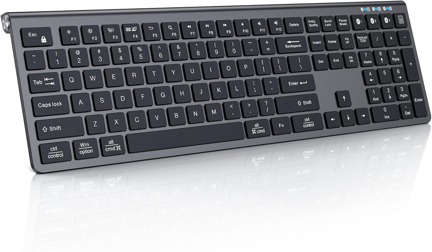 Lekvey Multi Device Bluetooth Keyboard, Rechargeable Wireless Keyboard ...