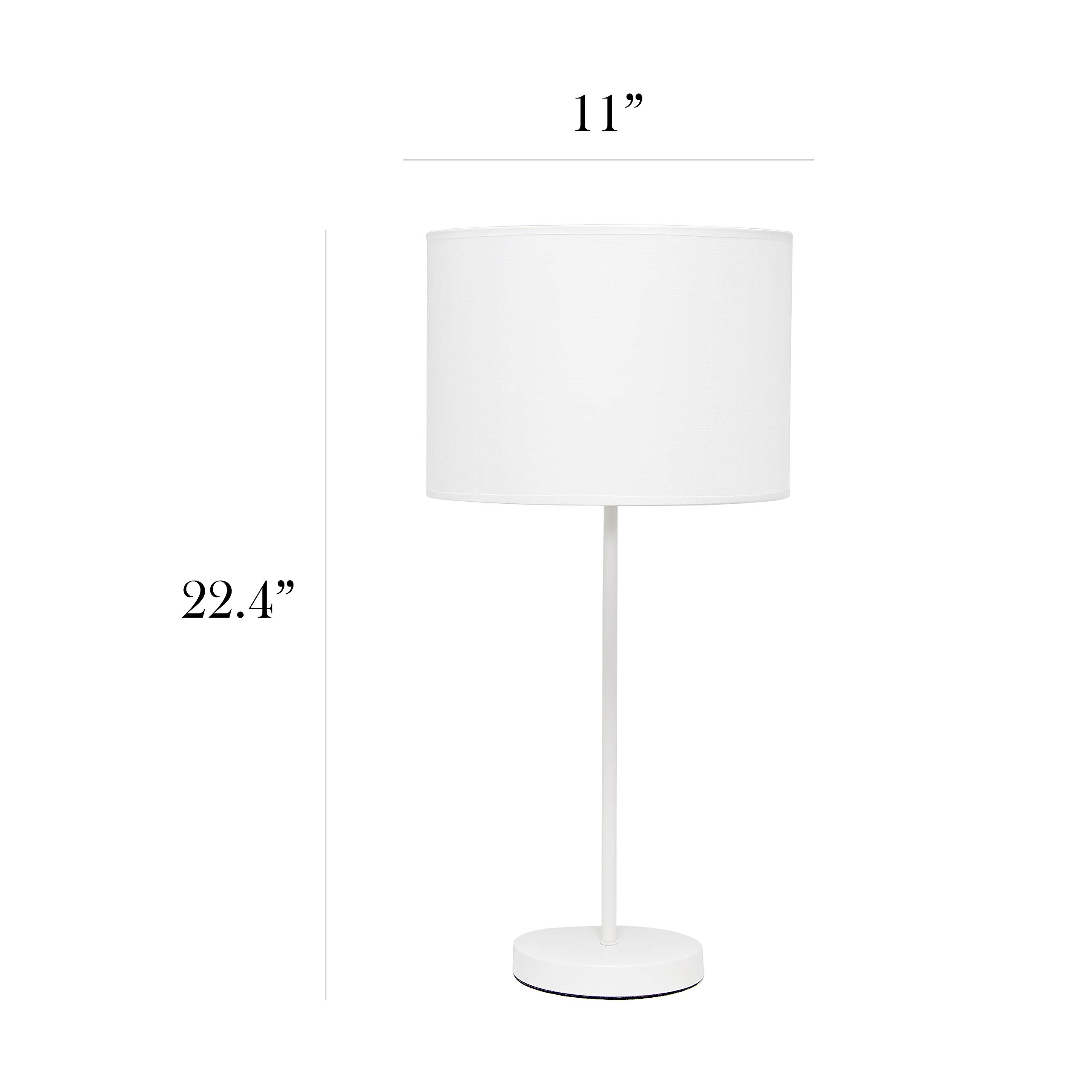 Simple Designs LT2040-WOW 23" Standard Metal Stick Lamp with Round Base ...