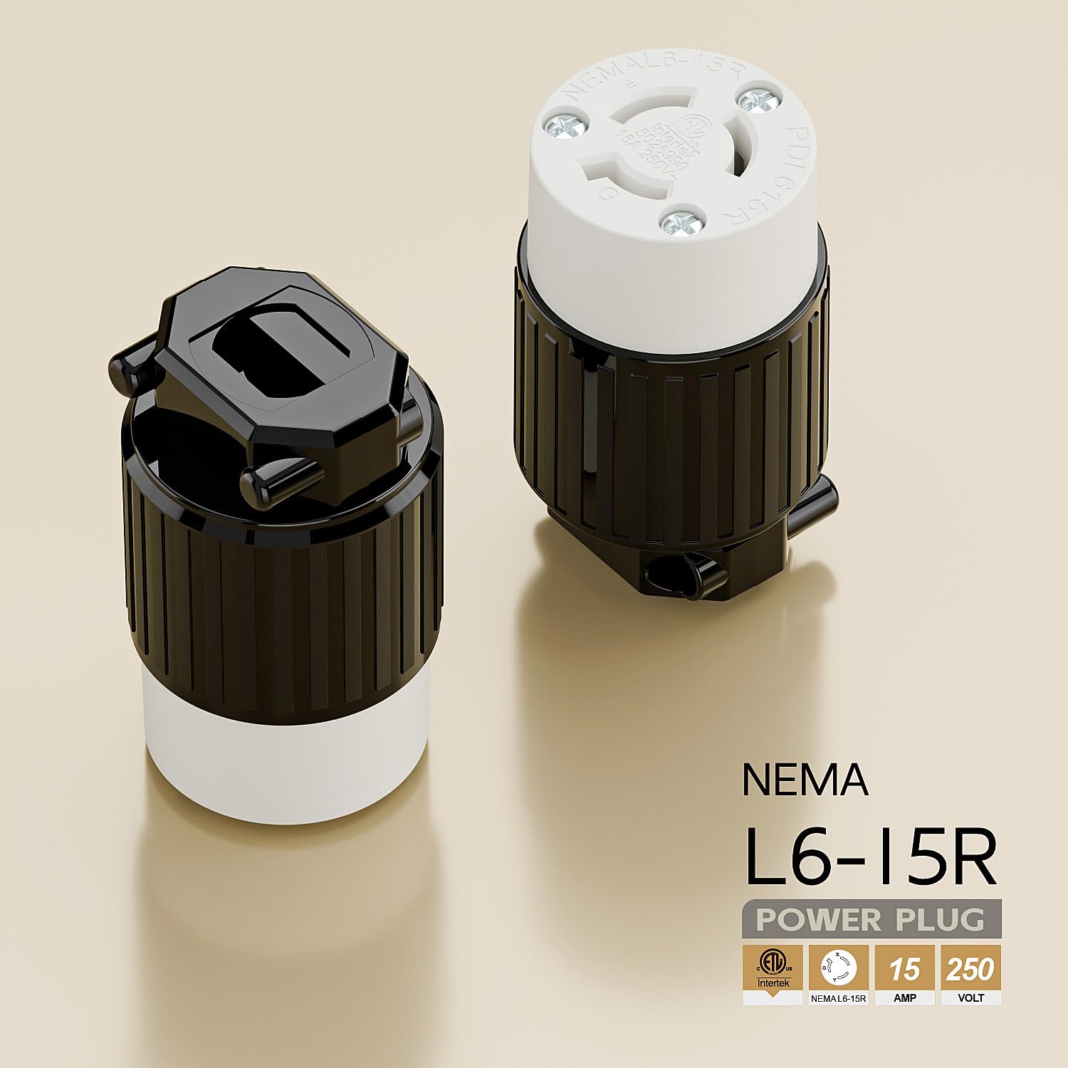 Snapklik.com : Nema L6-15R 15 A/250V 2 Pole 3 Wire Industrial Grade ...
