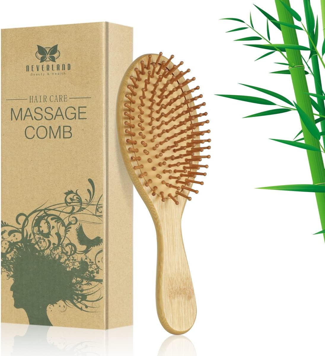 Amazon.com : GAINWELL Bamboo Hair Brush for Hair Growth, Natural Bamboo ...