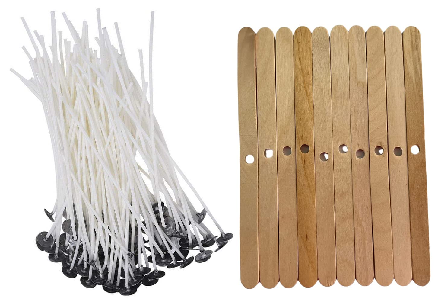 R Wellness Candle Wick for Candle Making, 50 Pieces, 7 inch & Wick ...