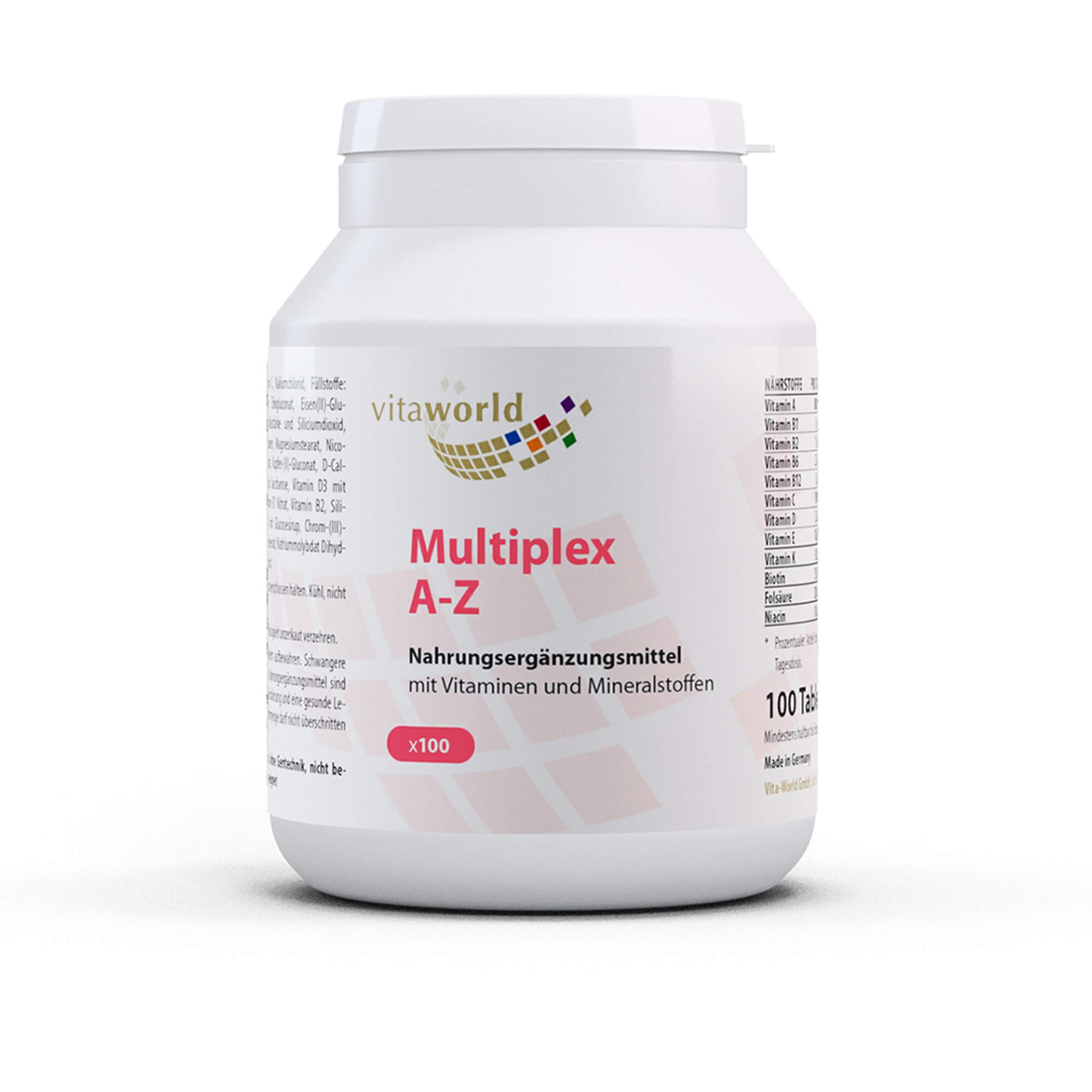Multiplex Multivitamin A-Z Tablets : Amazon.de: Health & Personal Care