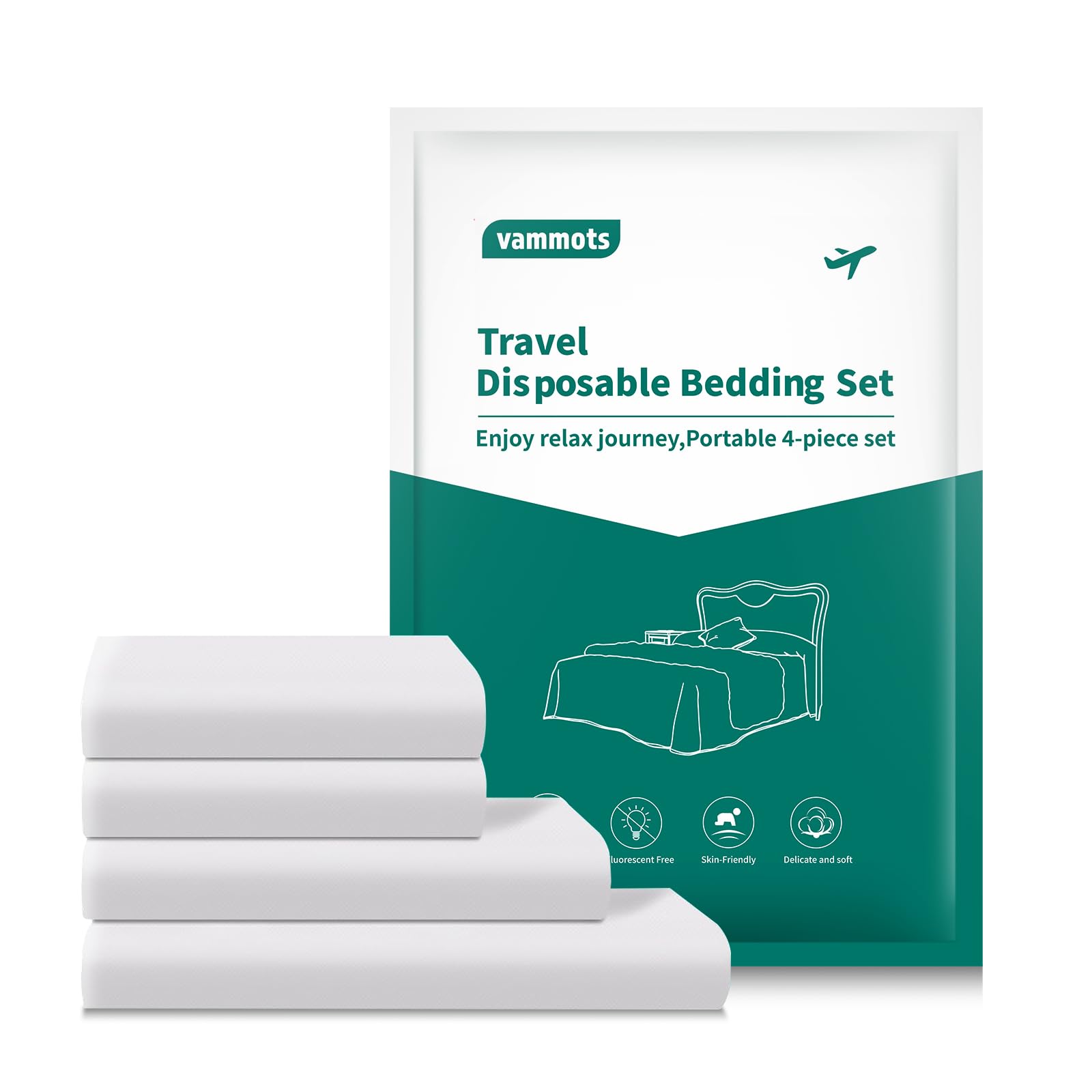 Amazon.com: VAMMOTS Disposable Bed Sheets for Hotel,Travel Disposable ...