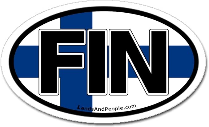 Amazon.com - Finland FIN and Finnish Flag Car Bumper Sticker Decal Oval