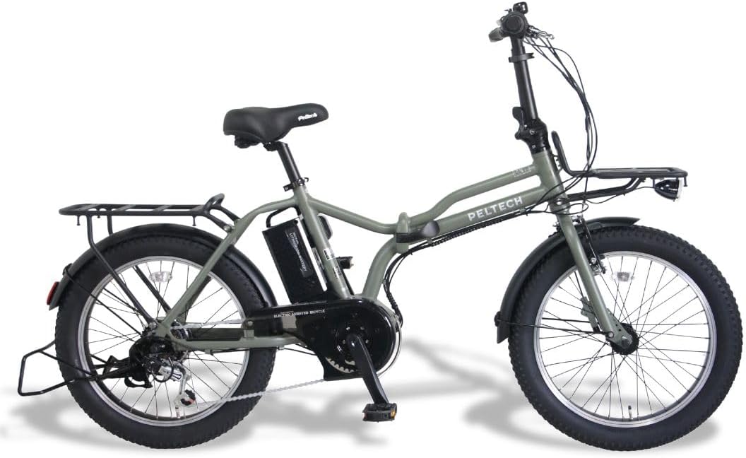 Amazon | PELTECH(ペルテック) X-Adventure 20インチ 折りたたみ 電動アシスト自転車 シマノ外装6段変速 36V ハイパワーモデル 折り畳み 自転車 センター ...