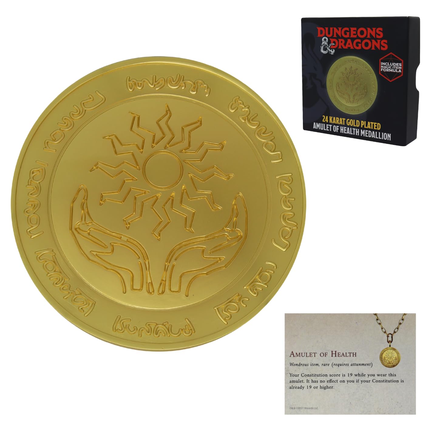 Snapklik.com : Dungeons & Dragons 24k Gold Plated Amulet Of Health ...