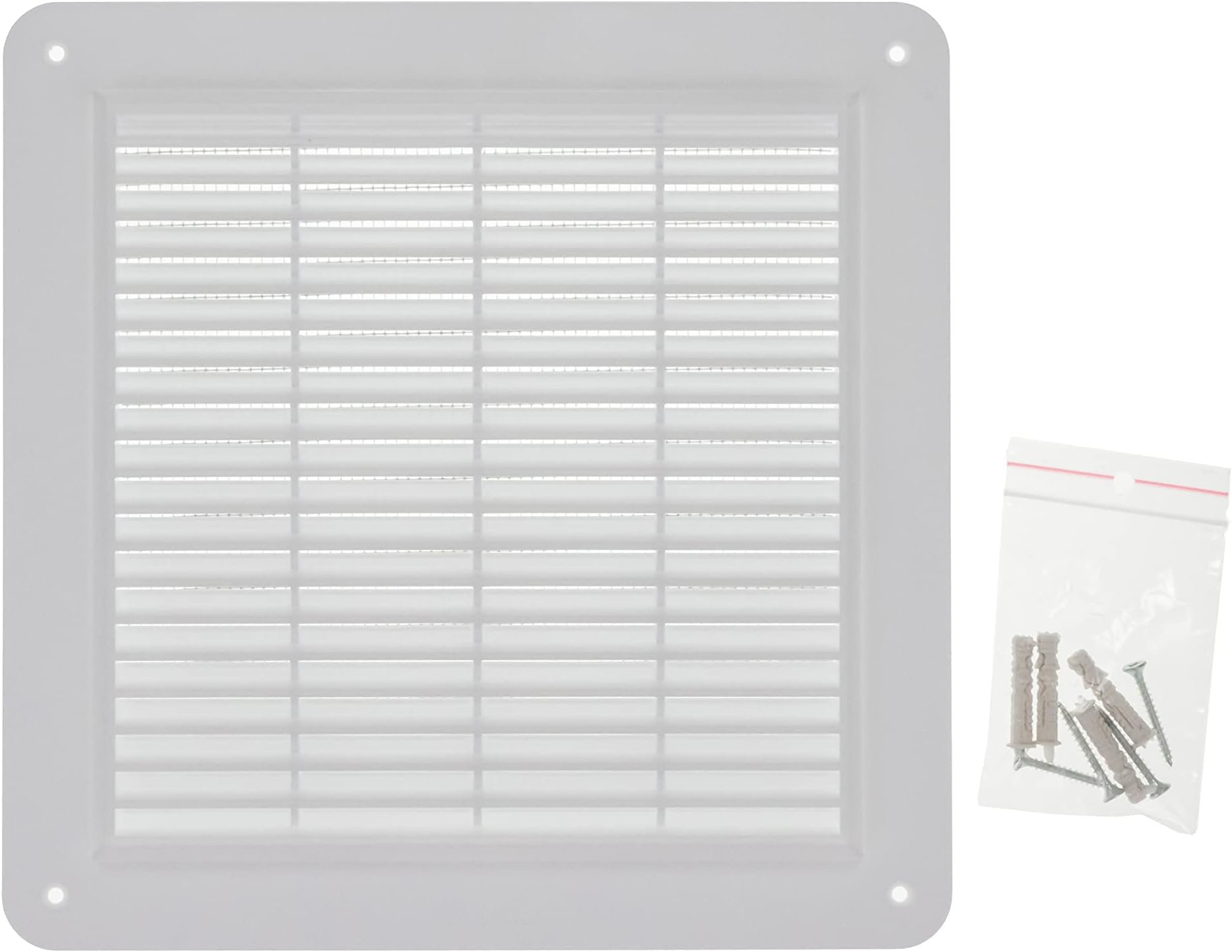 Amazon.com: HVAC OV 10 x 10 Inch White Plastic Square Vent Cover - HVAC ...