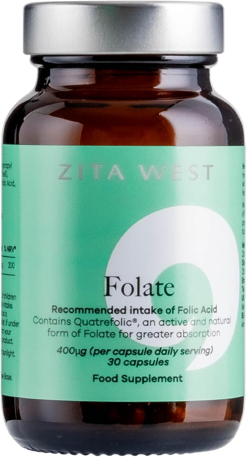 Zita West Premium Folate (L-Methylfolate) 400µg - Quatrefolic® Formula ...