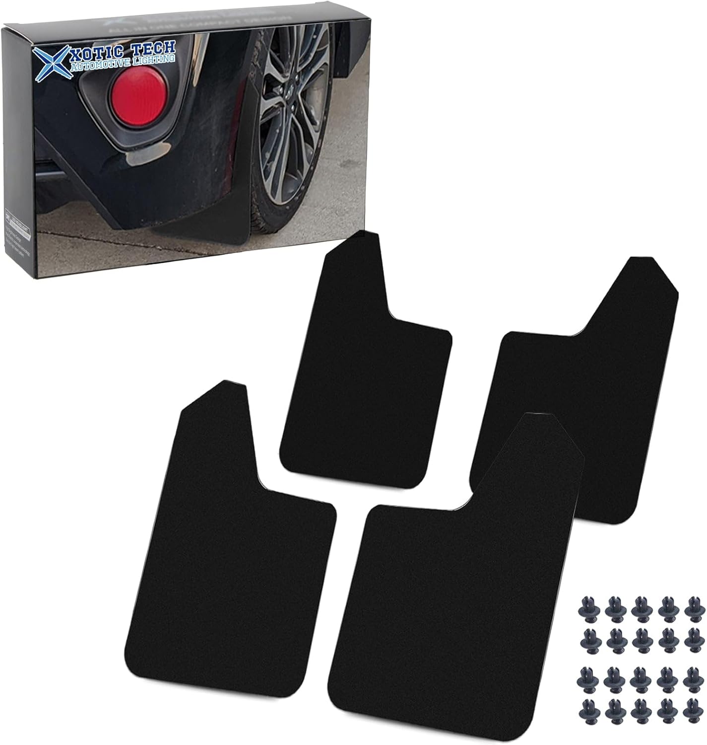 Amazon.com: x xotic tech Universal Front and Rear Black Mud Flaps ...