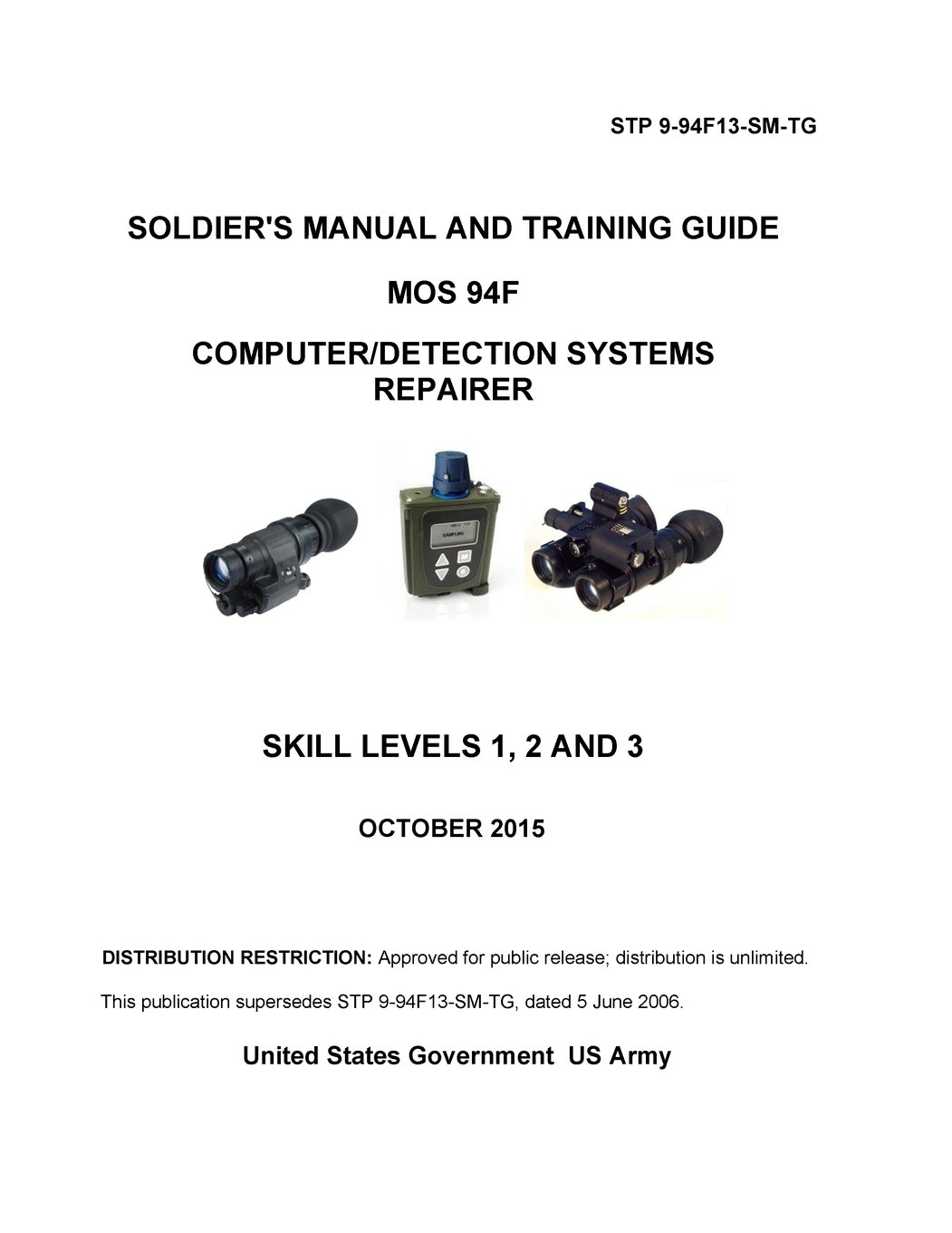 STP 9-94F13-SM-TG Solder’s Manual and Training Guide MOS 94F Computer ...