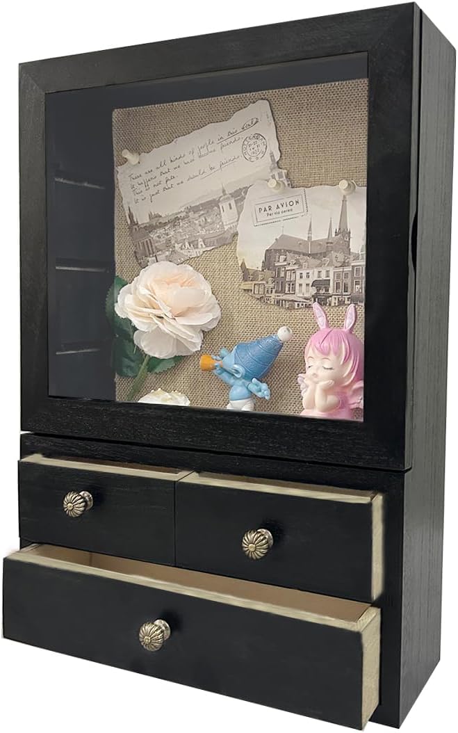 Amazon.com - LITAITAI 11X16 Shadow Box Frame with 3 Drawer 3 Removable ...