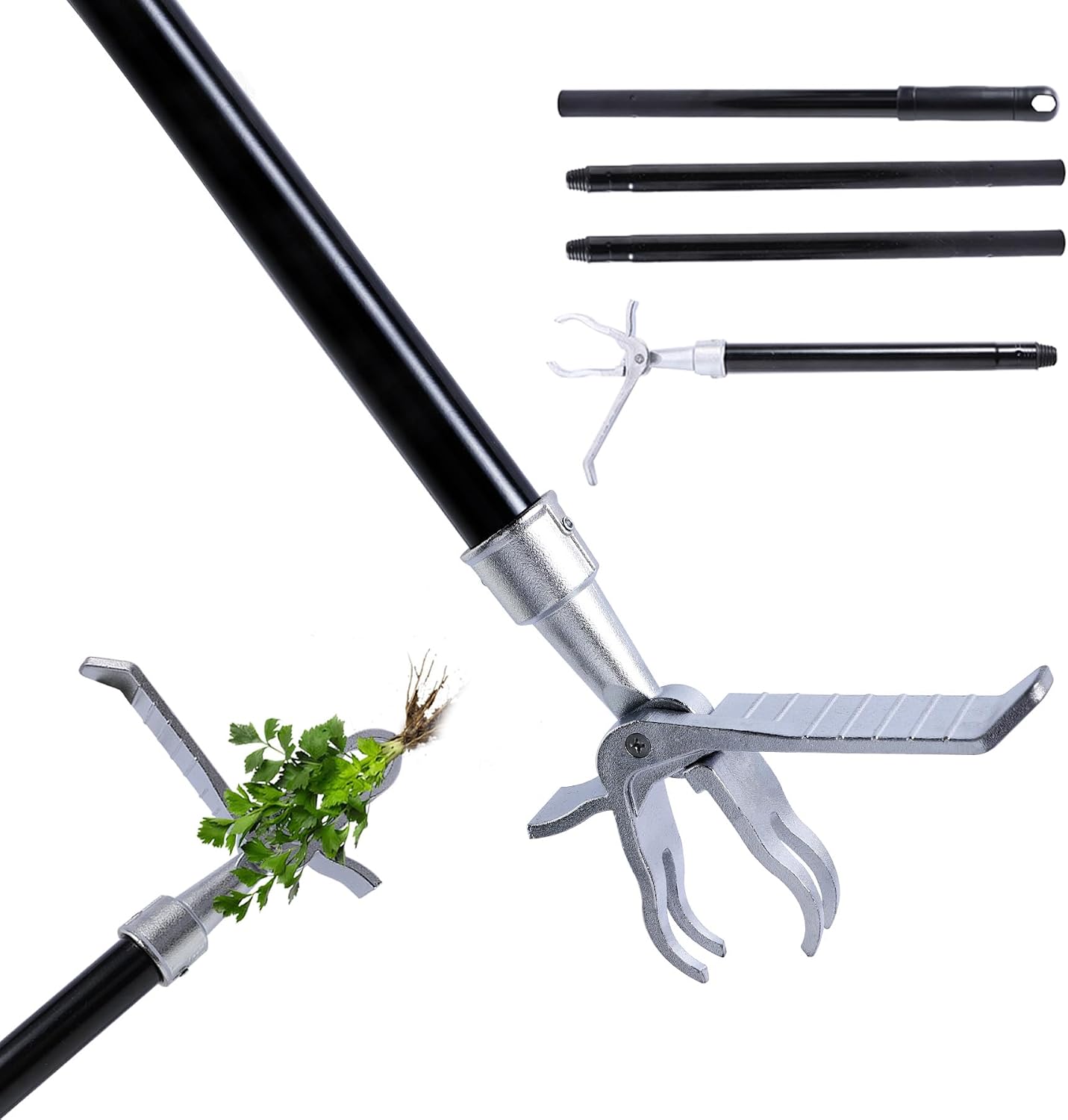 Amazon.com : Yocada Weed Puller Tool Stand Up Weed Remover Tool with 4 ...