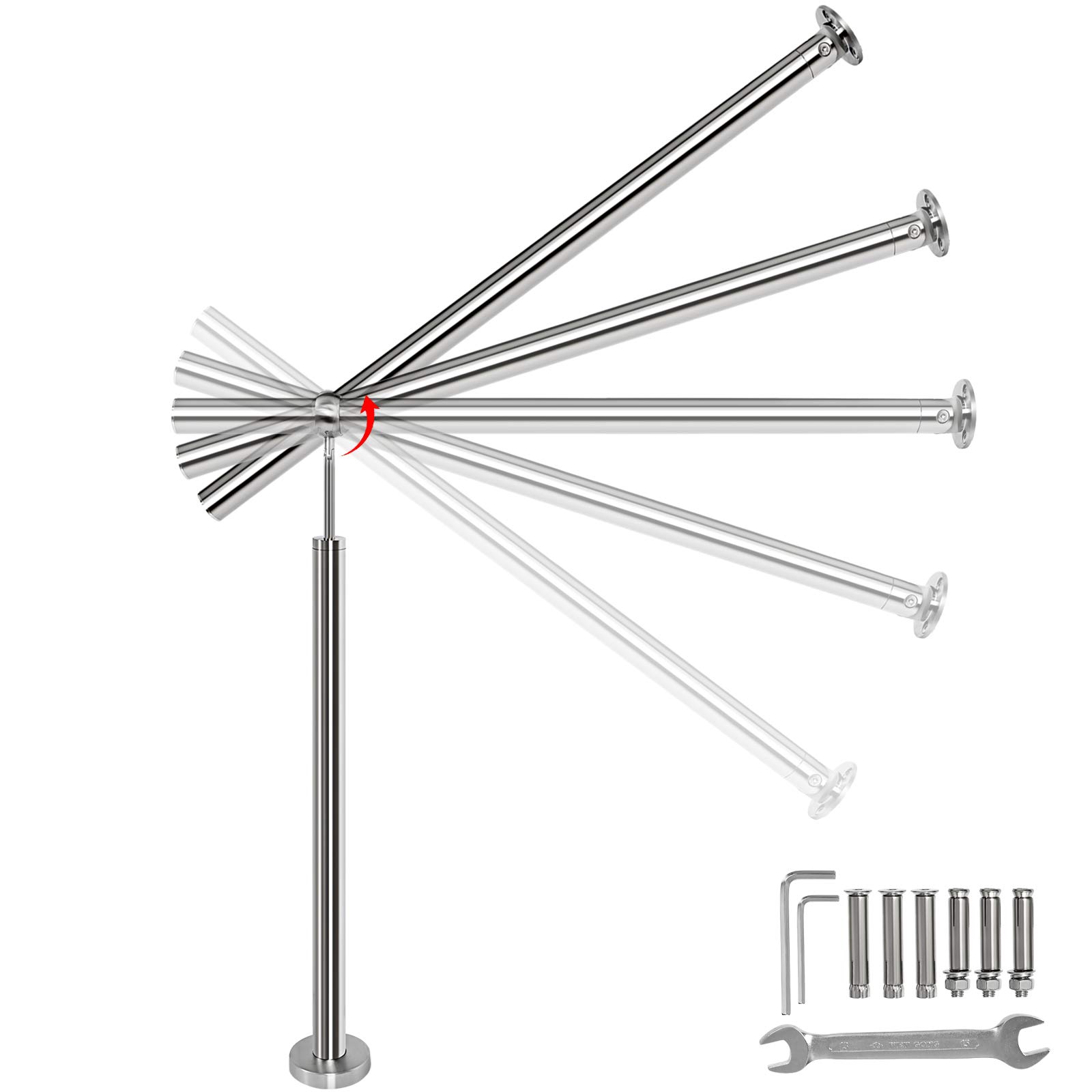 Buy Handrails 1-4 Step,304 Brushed Stainless Steel Handrail Railing ...