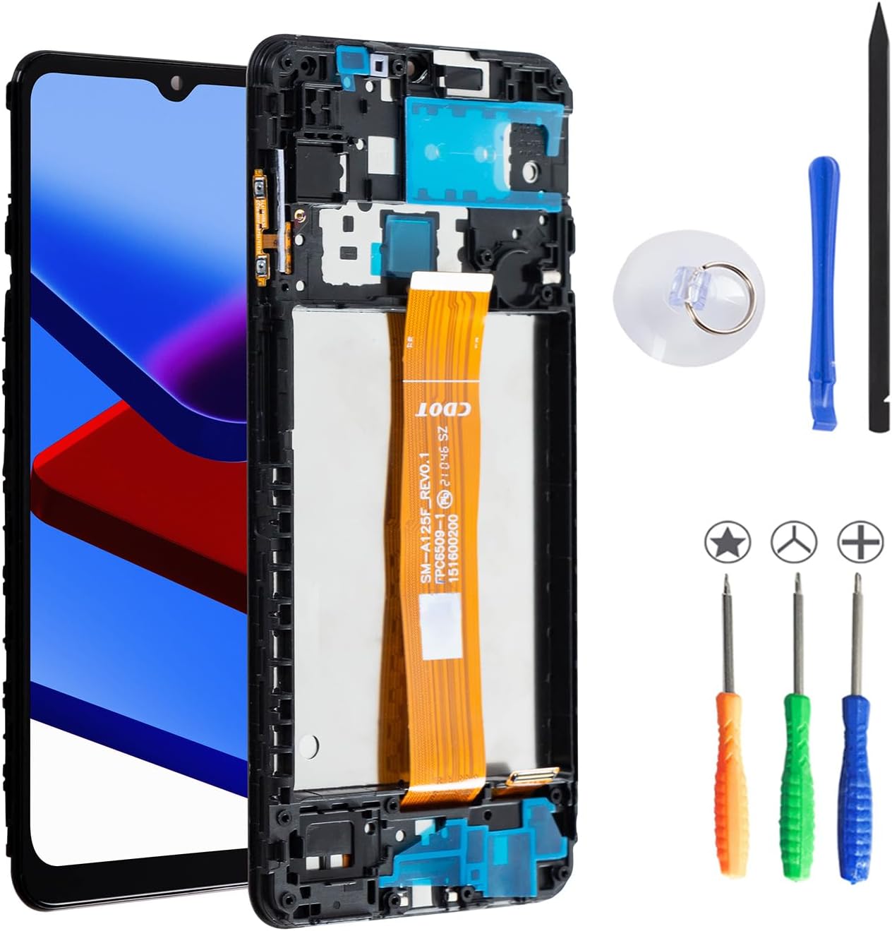 Amazon.com: ZTOOYO para Samsung Galaxy A12 Reemplazo de pantalla con marco para Samsung a12 ...