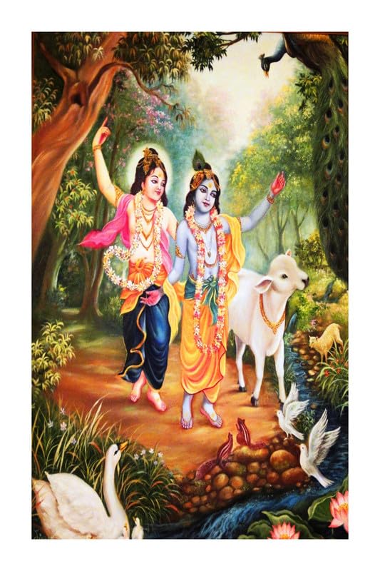 HK PRINTS Bal Krishna Ji Religious Wall Poster for Room (12x18 Inch ...