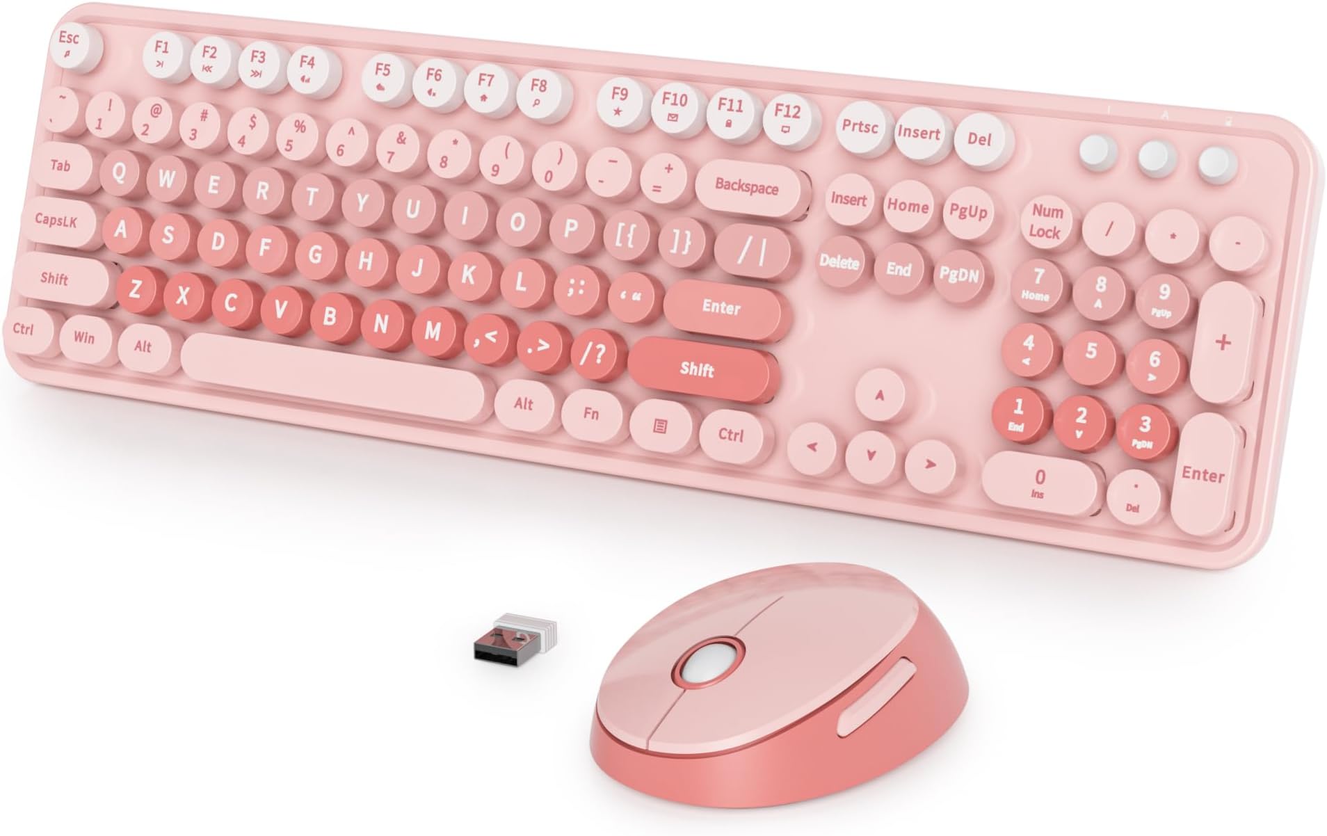 Amazon.com: MOFII Wireless Keyboard and Mouse Combo, Pink Wireless ...